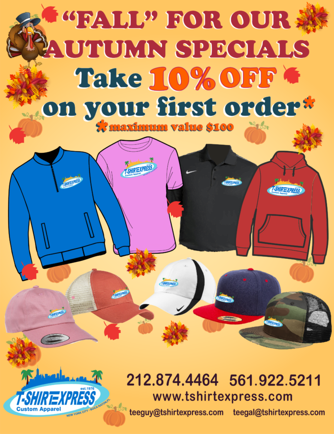 T-Shirt Printing Specials and Coupons | T-Shirt Express | New York City ...